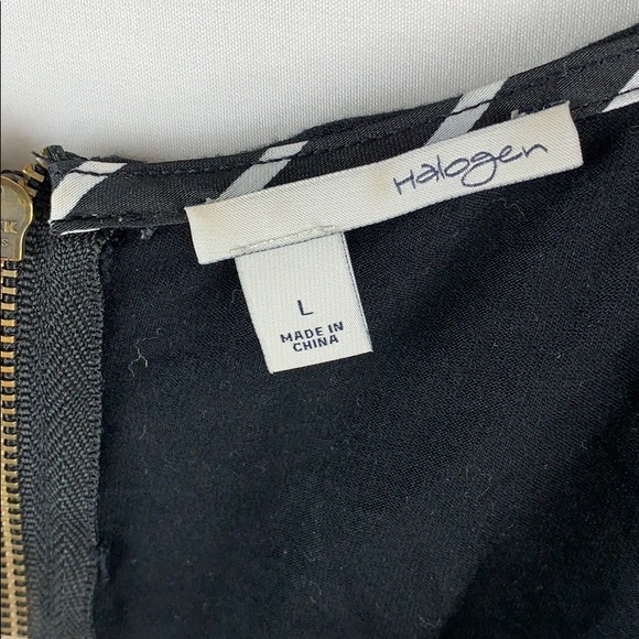 Halogen | Tops | Halogen Striped Boxy Zipper Back Twotone Blouse | Poshmark